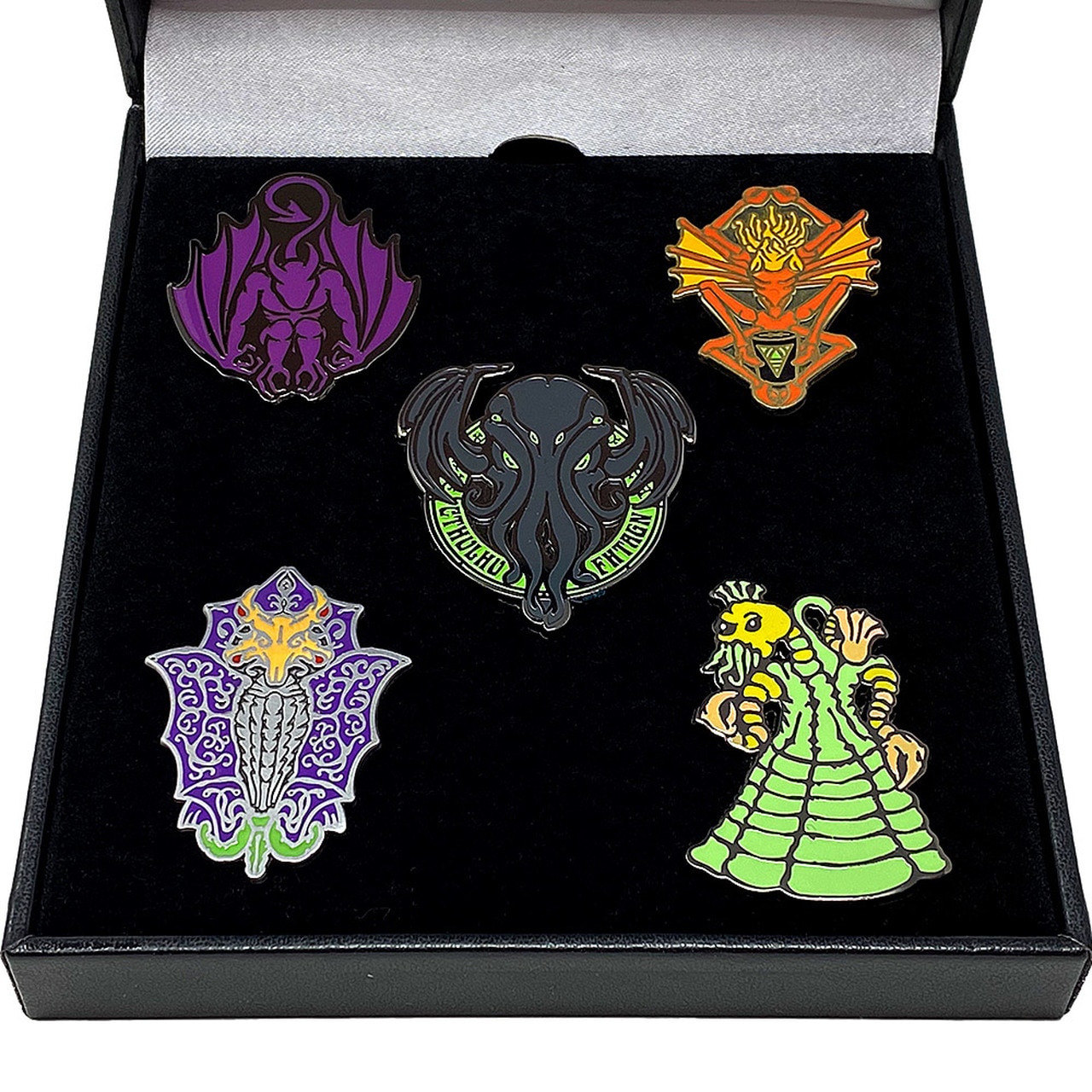 Deluxe Set of 5 Cthulhu Mythos pins | H.P. Lovecraft Film Festival ...